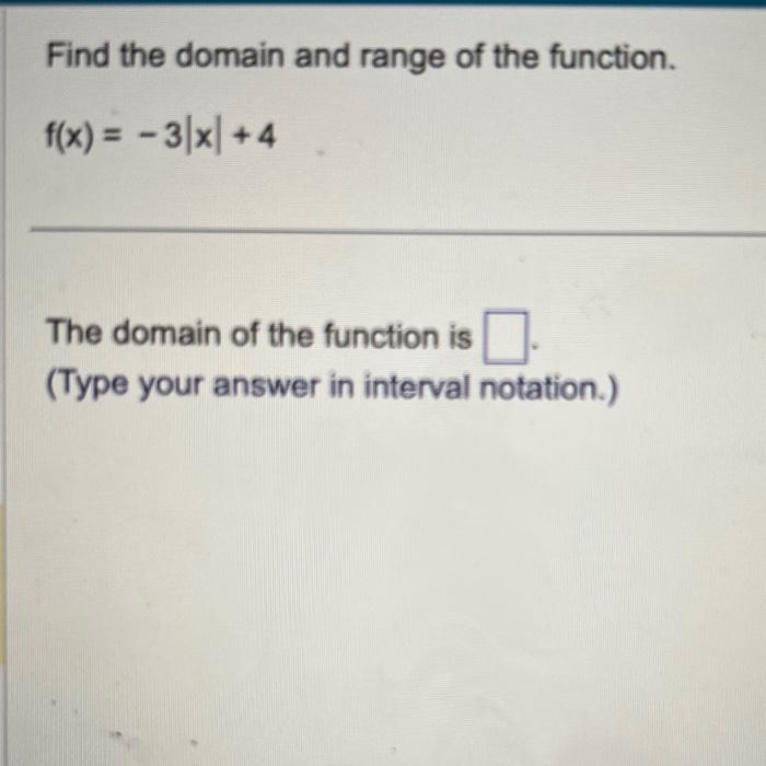 Solved Find the domain and range of the function. f(x)=x2−6 | Chegg.com