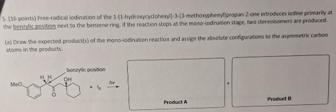 Solved Free-radical iodination of the | Chegg.com