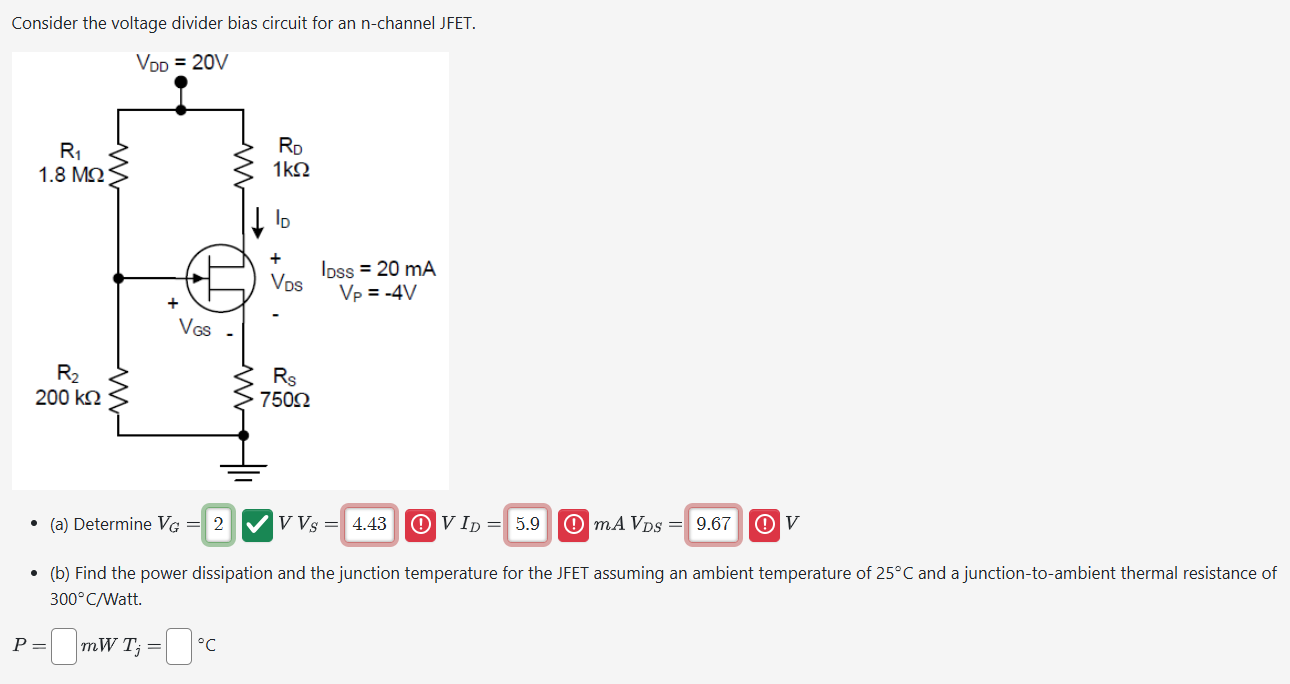 Solved Consider the voltage divider bias circuit for an | Chegg.com