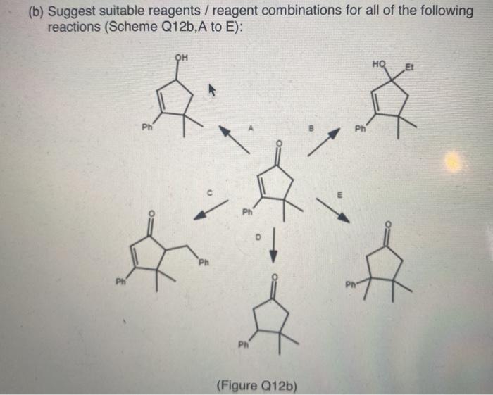 Solved (b) Suggest suitable reagents / reagent combinations | Chegg.com