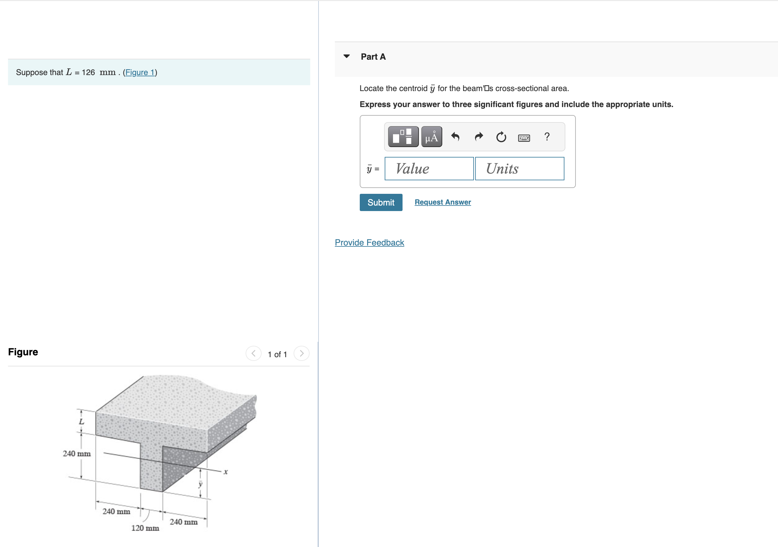 Solved Suppose that L=126mm. (Figure 1)Suppose that | Chegg.com