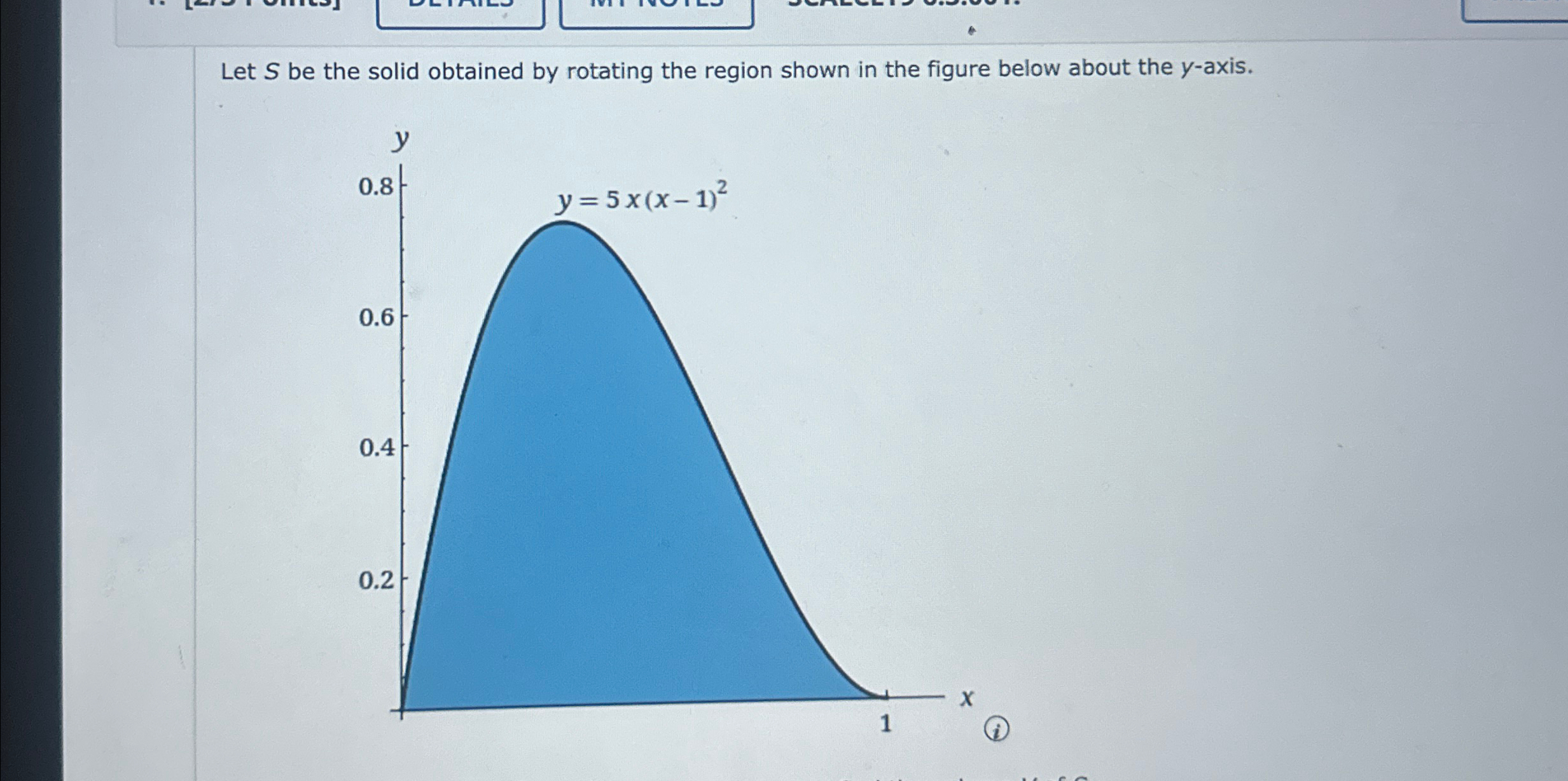 Solved Let S ﻿be the solid obtained by rotating the region | Chegg.com