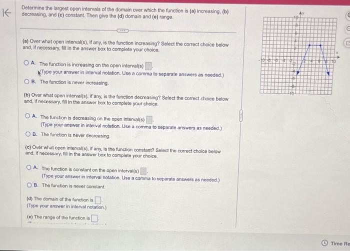 Solved Determine the largest open intervals of the domain | Chegg.com