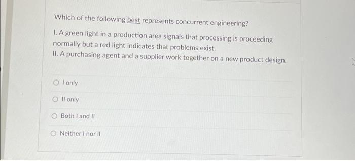 Solved Which of the following best represents concurrent | Chegg.com