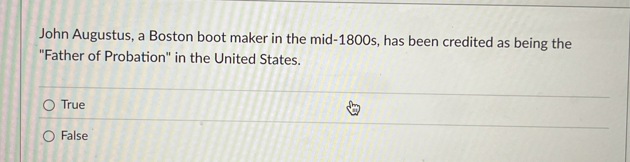 Solved John Augustus, a Boston boot maker in the mid-1800s, | Chegg.com