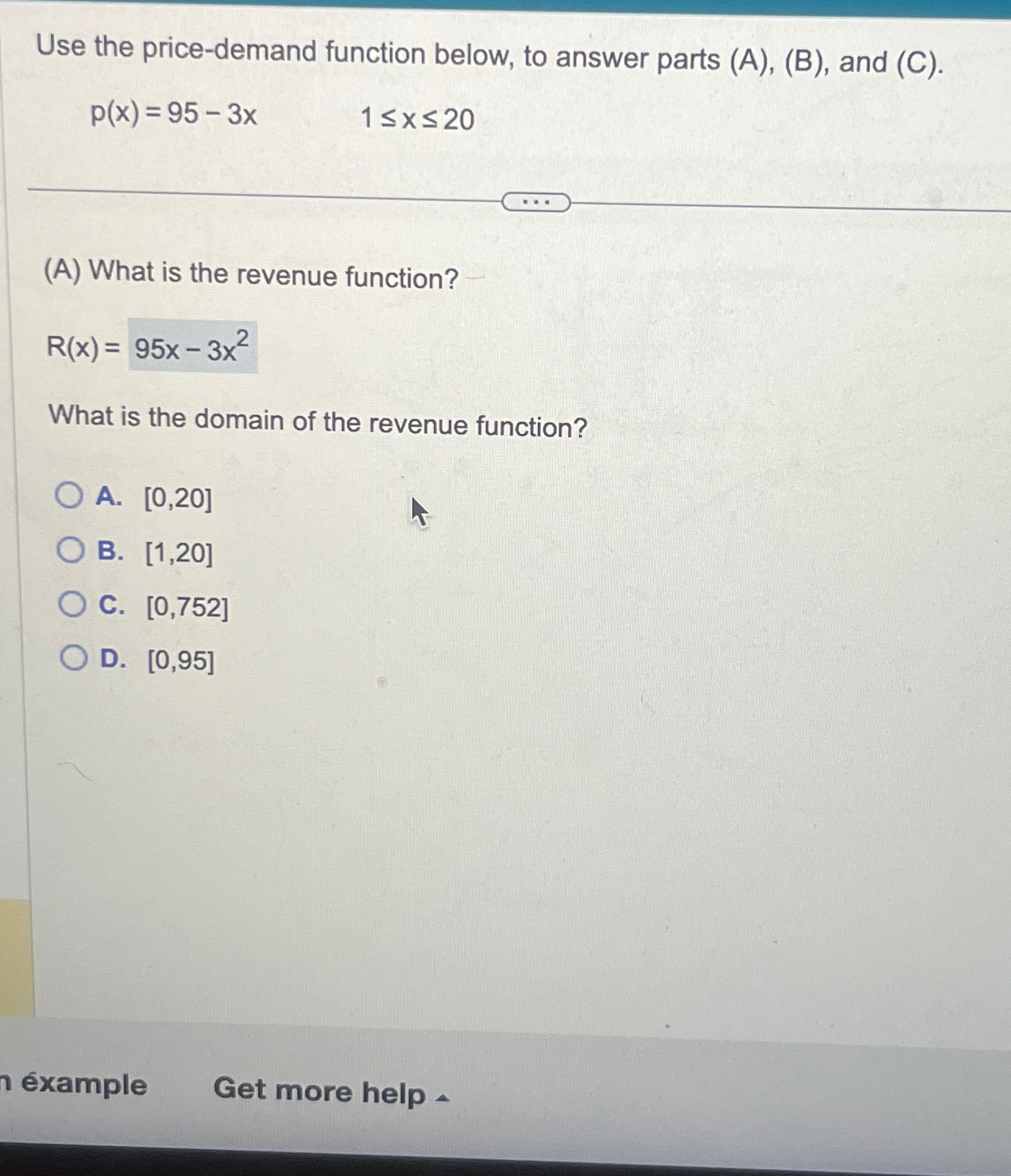 Solved Use the price-demand function below, to answer parts | Chegg.com