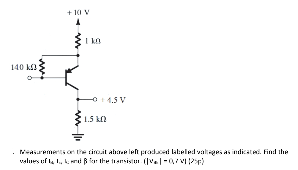 Solved Measurements on the circuit above left produced | Chegg.com