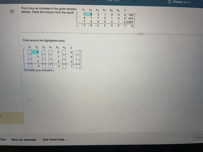 Solved Pivot once as indicated in the given simplex | Chegg.com