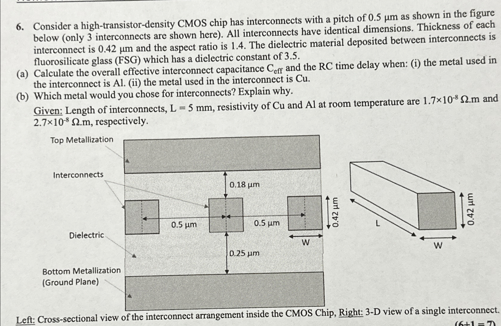 Solved Consider a high-transistor-density CMOS chip has | Chegg.com
