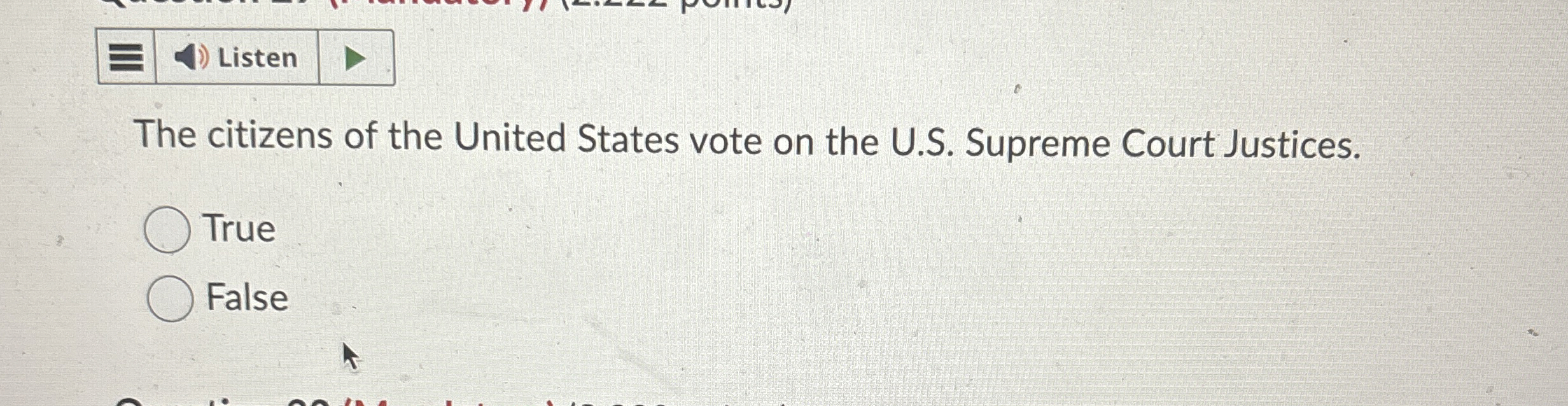 Solved The citizens of the United States vote on the U.S. | Chegg.com