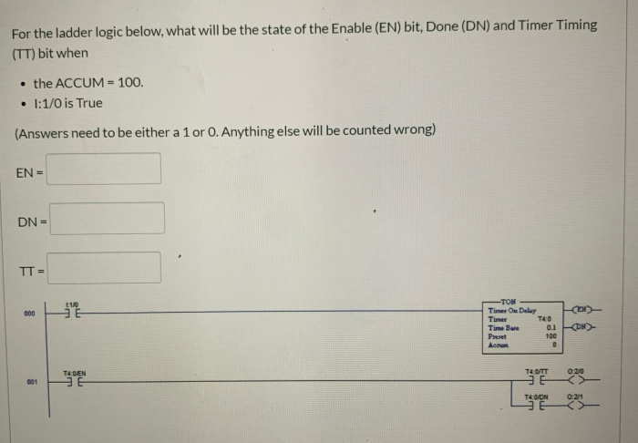 Solved An XIC instruction with an address of 1:3/05 is used | Chegg.com