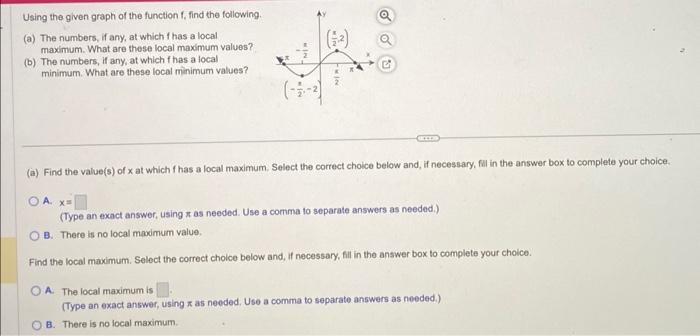 Solved Using the given graph of the function f, find the | Chegg.com