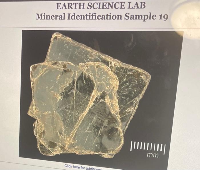 Solved EARTH SCIENCE LAB Mineral Identification Sample | Chegg.com Solved EARTH SCIENCE LAB Mineral Identification Sample | Chegg.com
