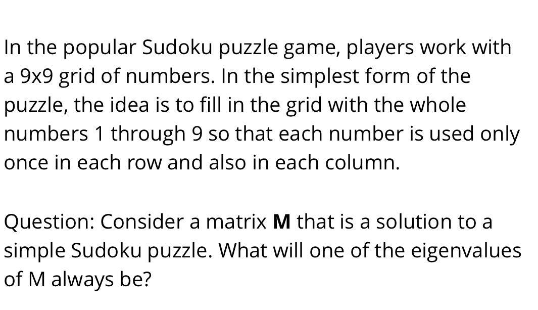 Solved In the popular Sudoku puzzle game, players work witha | Chegg.com