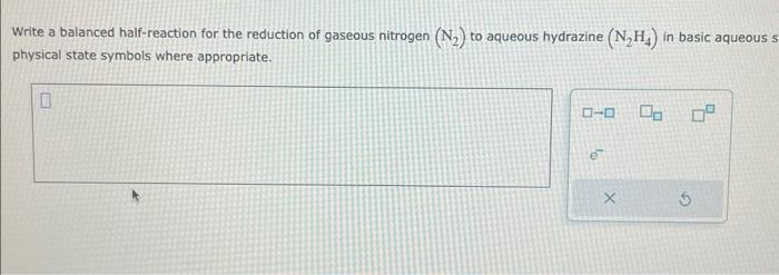 Solved Write a balanced half-reaction for the reduction of | Chegg.com