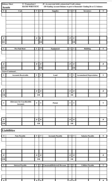 List of business transactions to record in a general | Chegg.com