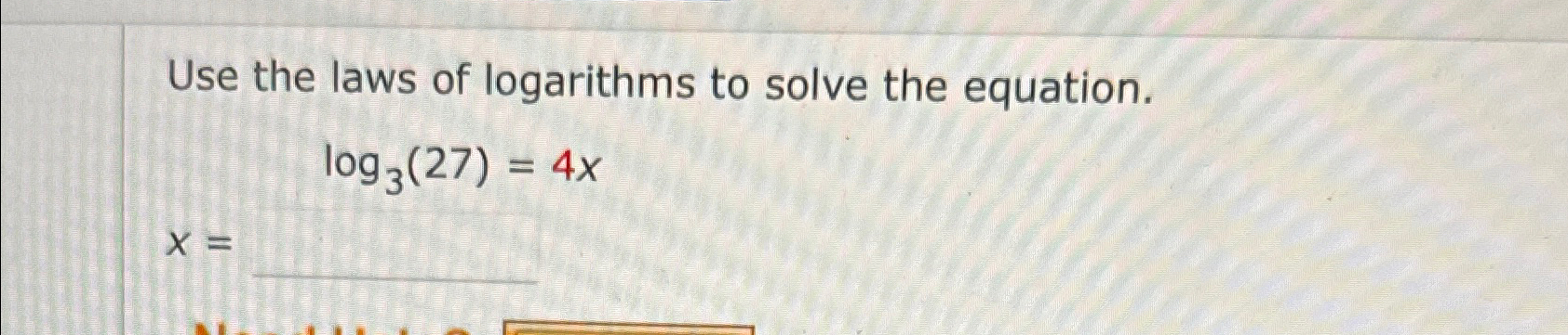 Solved Use the laws of logarithms to solve the | Chegg.com