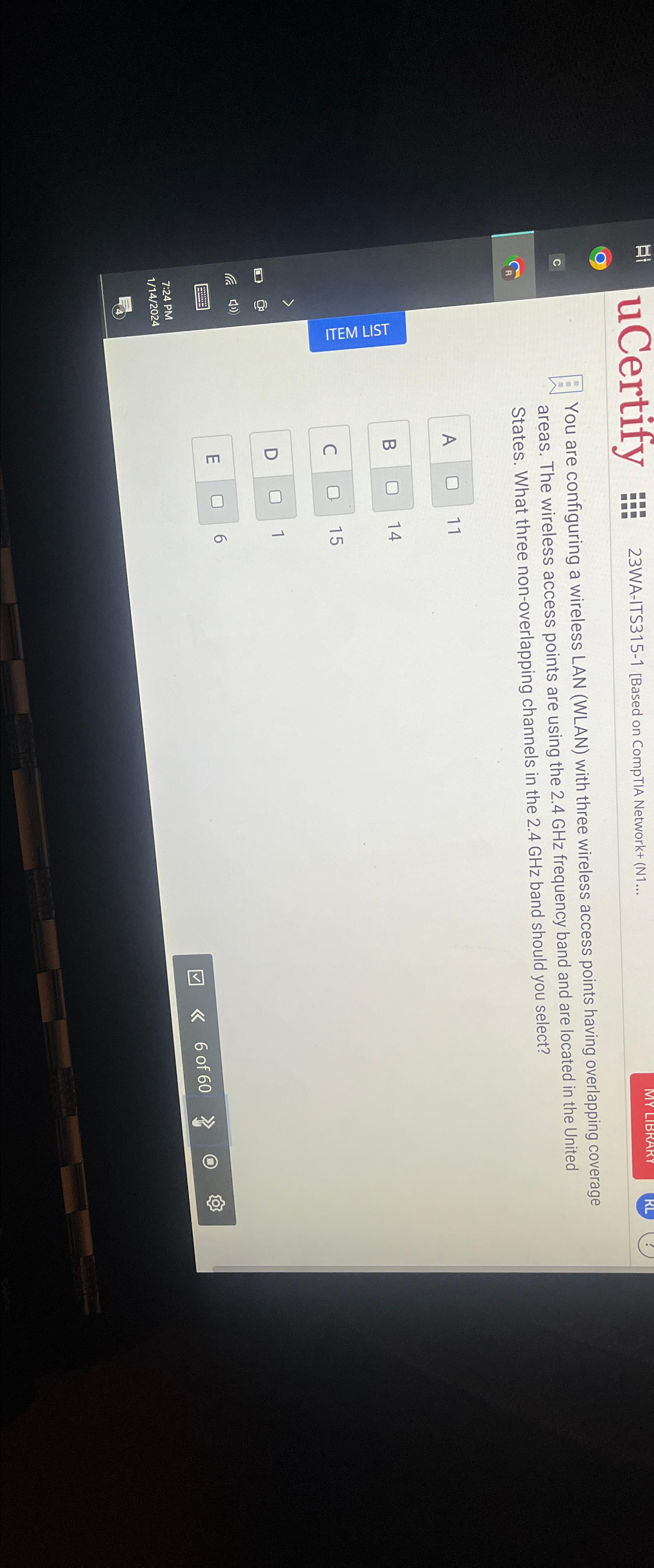 Solved uCertify :You are configuring a wireless LAN (WLAN) | Chegg.com