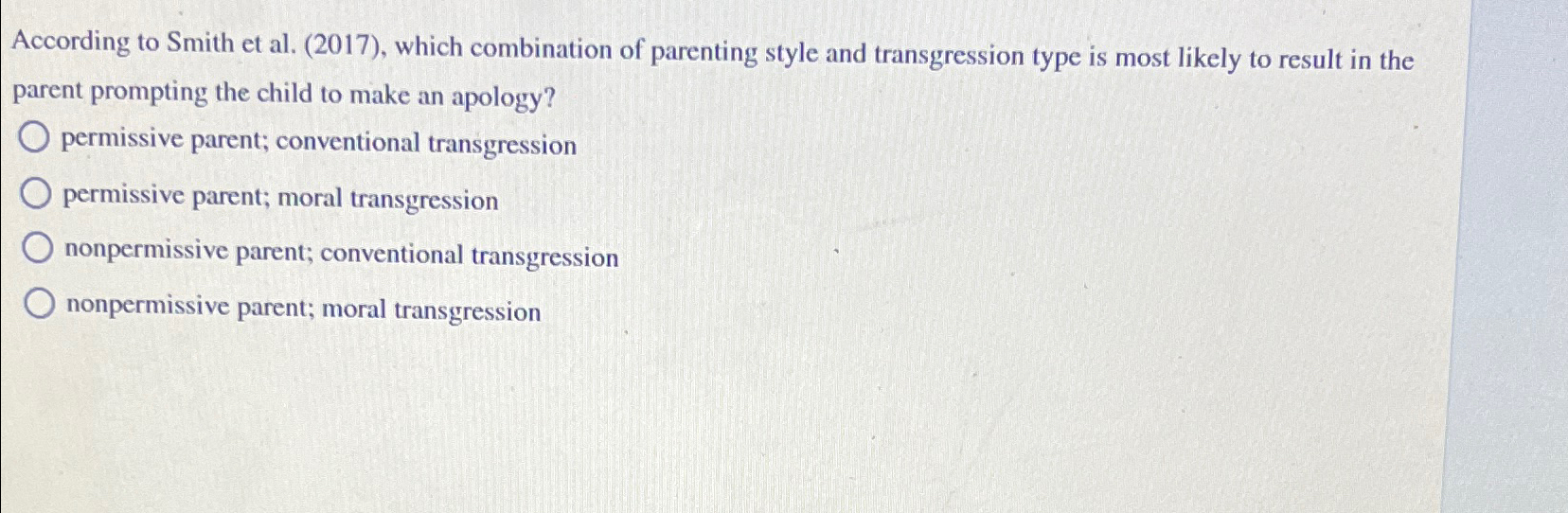 Solved According to Smith et al. (2017), ﻿which combination | Chegg.com