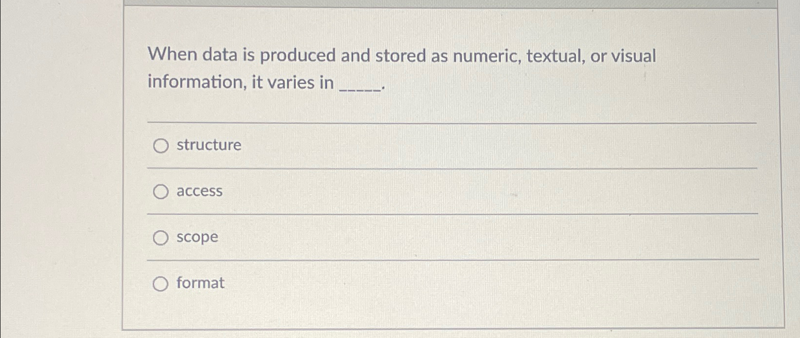 Solved When Data Is Produced And Stored As Numeric Textual 1841