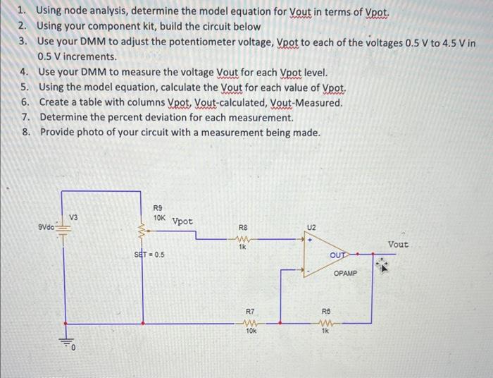Solved 1. Using node analysis, determine the model equation | Chegg.com