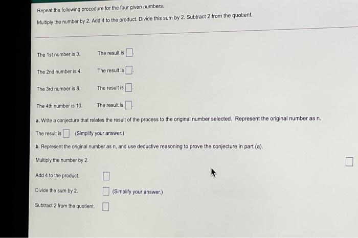 Solved Repeat the following procedure for the four given | Chegg.com