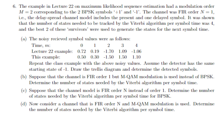 Solved The example in Lecture 22 ﻿on maximum likelihood | Chegg.com