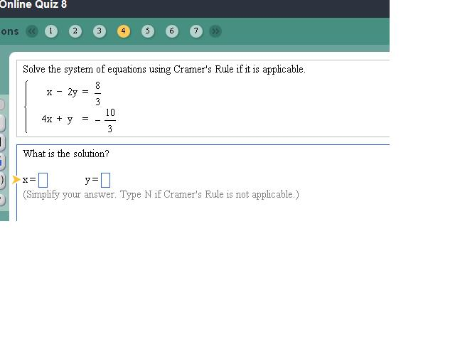 Solved Solve the system of equations using Cramer's Rule if | Chegg.com