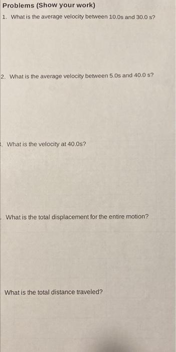 Solved Interpreting Position-Time Graphs Practice 100- | Chegg.com