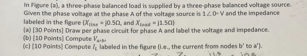 Solved In Figure (a), ﻿a three-phase balanced load is | Chegg.com