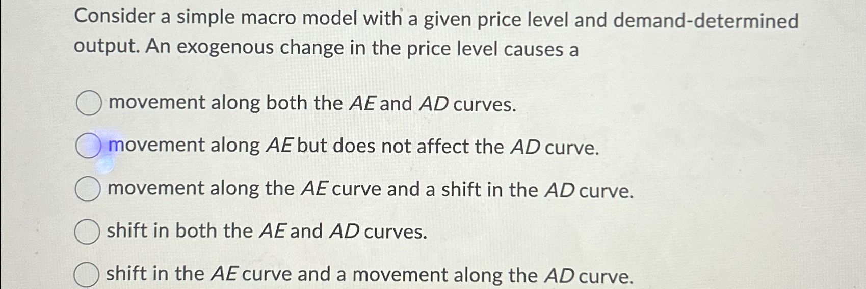 Solved Consider a simple macro model with a given price | Chegg.com