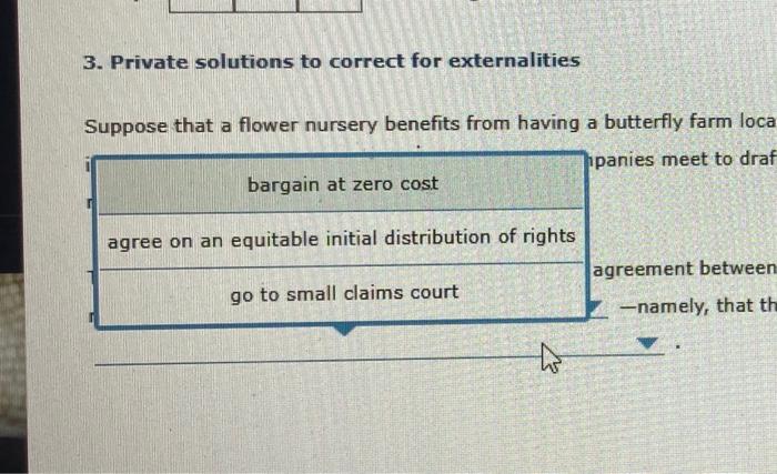 Solved 3. Private solutions to correct for externatities | Chegg.com
