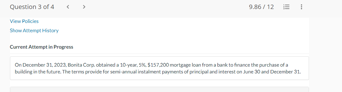 Solved Question 3 ﻿of 4View PoliciesShow Attempt | Chegg.com