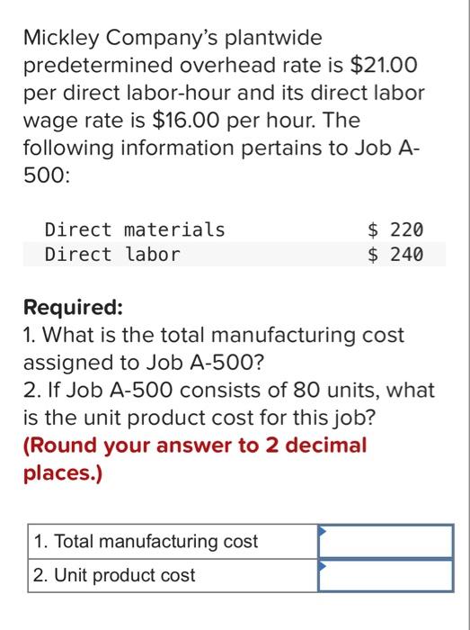 Solved Luthan Company uses a plantwide predetermined | Chegg.com