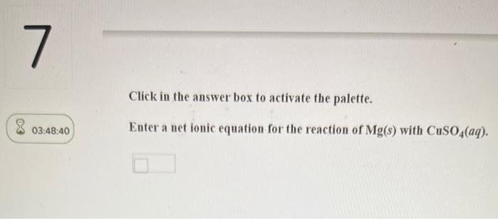Solved Click in the answer box to activate the palette. | Chegg.com