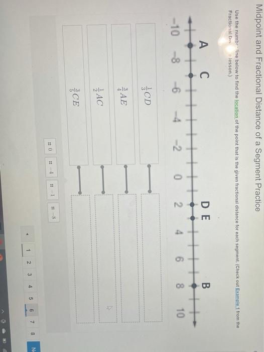 Solved Midpoint and Fractional Distance of a Segment | Chegg.com