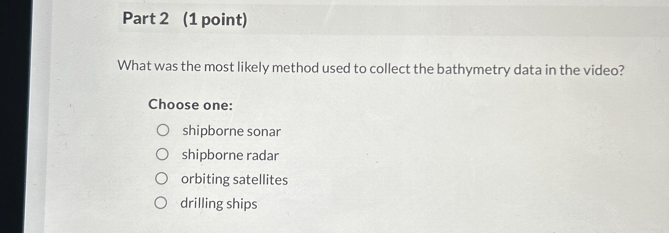 Solved Part 2 (1 ﻿point)What was the most likely method used | Chegg.com