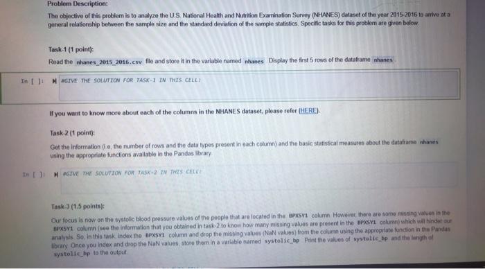 Solved Python. In need of help with task 1, 2, and 3 using | Chegg.com