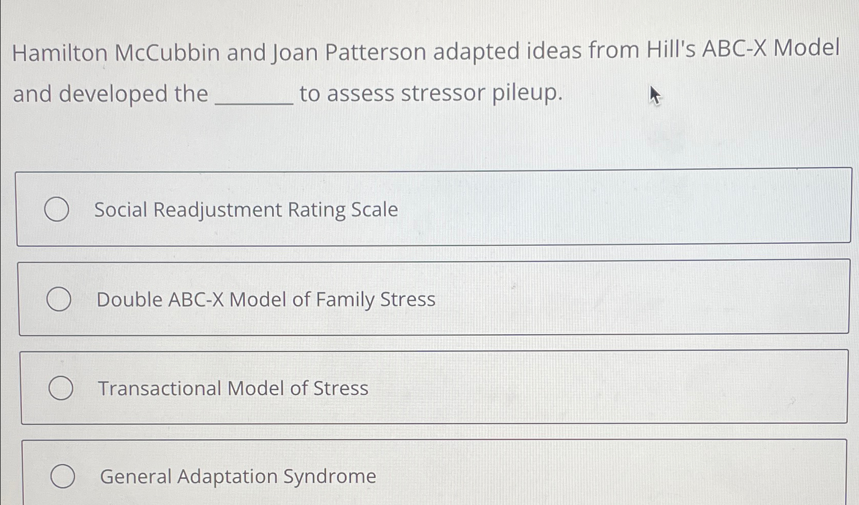 Solved Hamilton McCubbin and Joan Patterson adapted ideas | Chegg.com