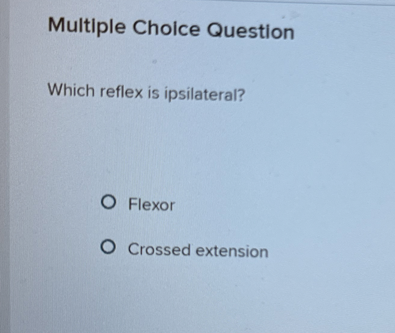 Solved Multiple Choice QuestionWhich reflex is | Chegg.com