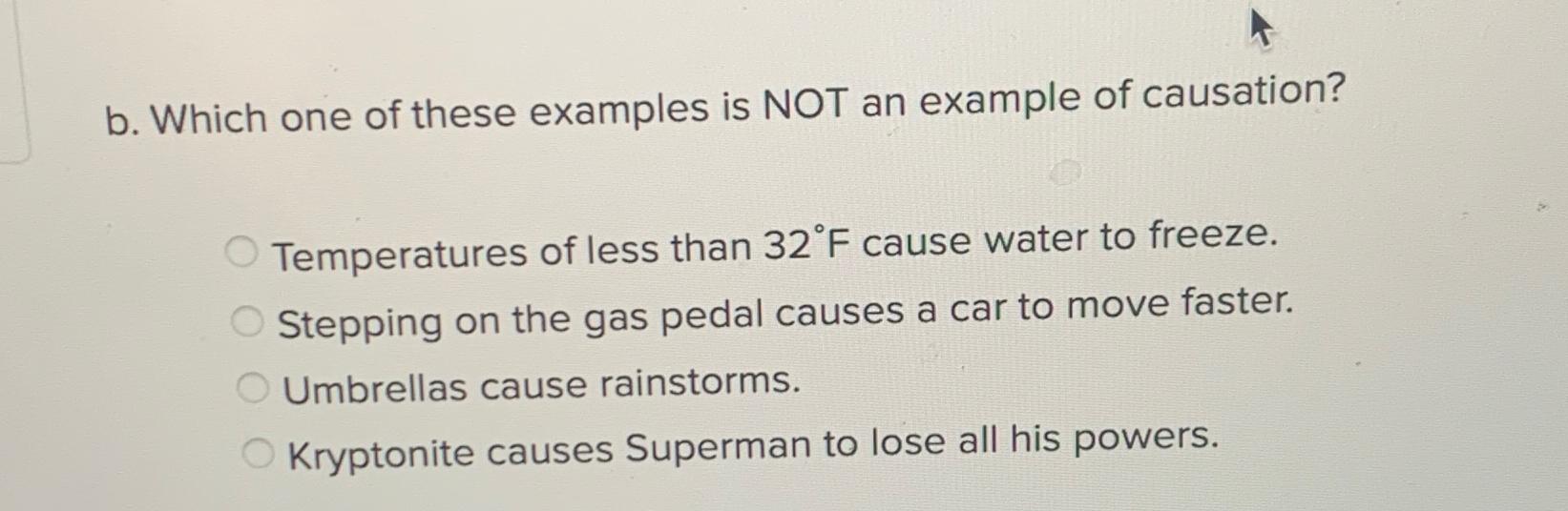 Solved b. ﻿Which one of these examples is NOT an example of | Chegg.com