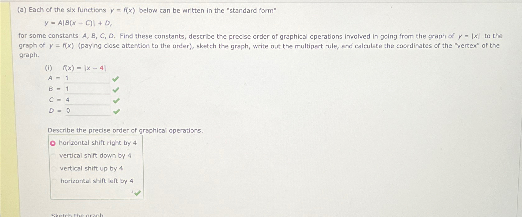 (a) ﻿Each of the six functions y=f(x) ﻿below can be | Chegg.com