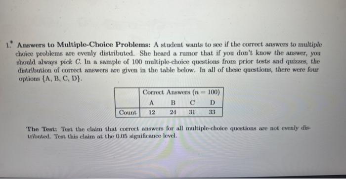 Solved Answers to Multiple-Choice Problems: A student wants | Chegg.com