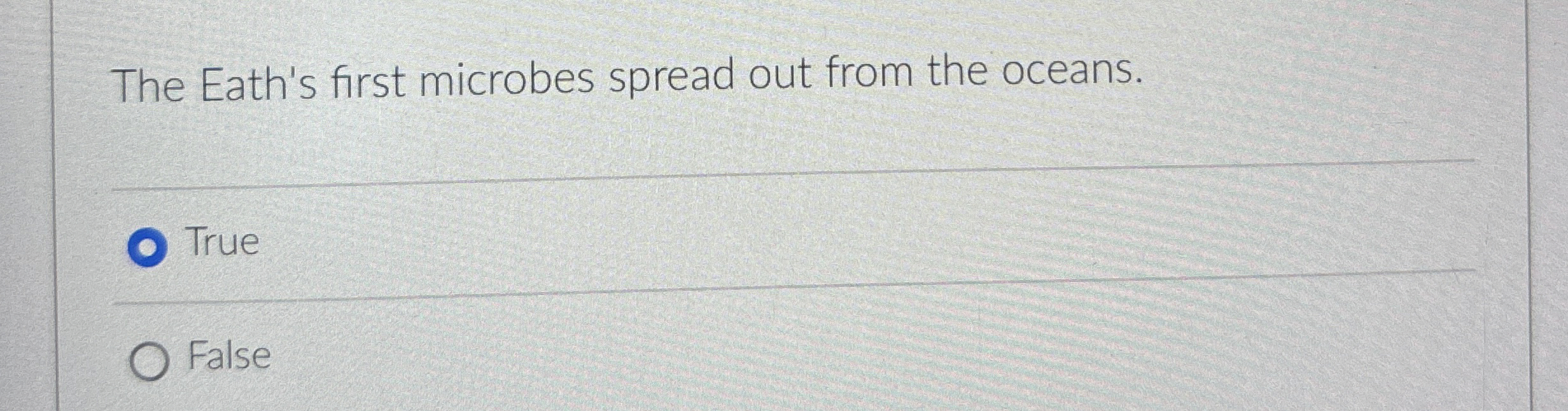 Solved The Eath's first microbes spread out from the | Chegg.com