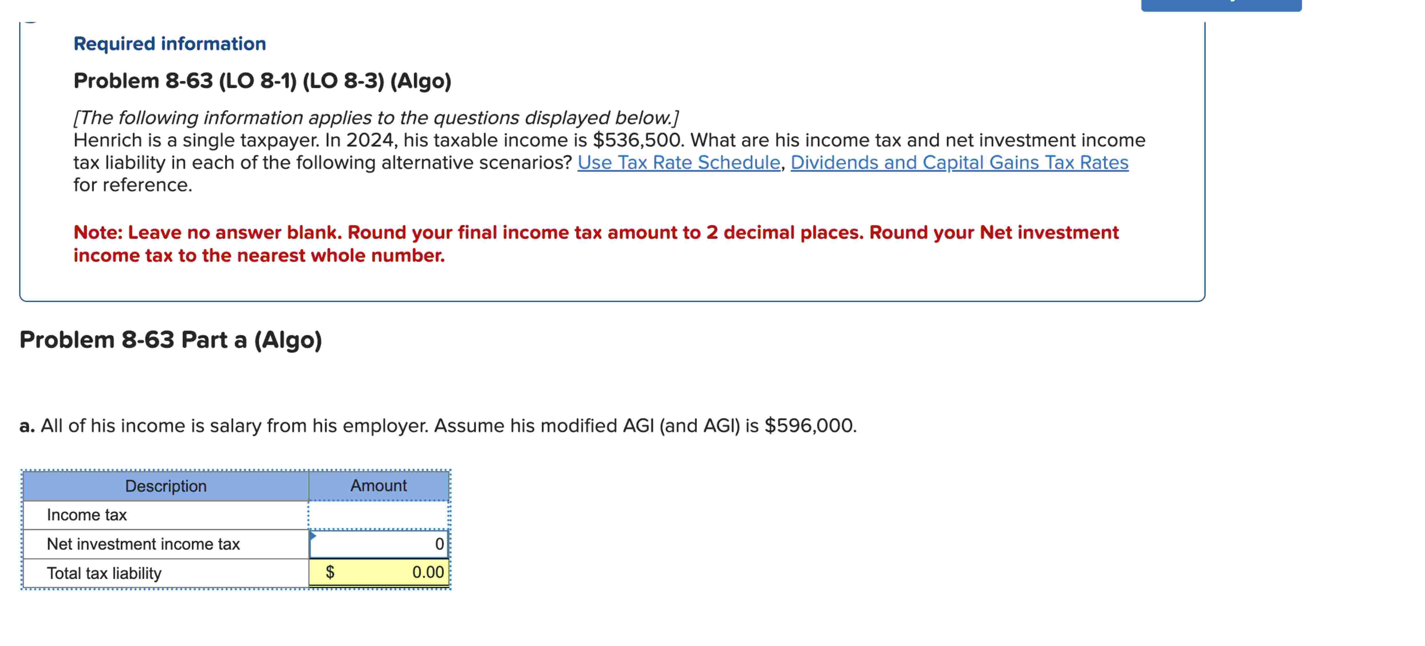 Solved Required information Problem 8-63 (LO 8-1) (LO | Chegg.com