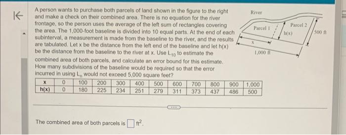 Solved A person wants to purchase both parcels of land shown | Chegg.com