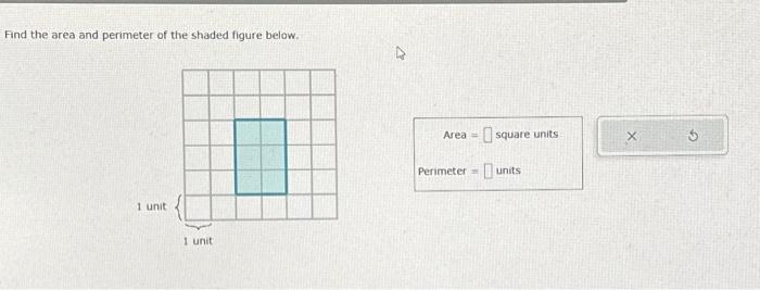 Solved Find the area and perimeter of the shaded figure | Chegg.com