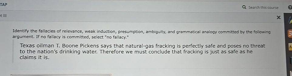 Solved Identify the fallacies of relevance, weak induction, | Chegg.com