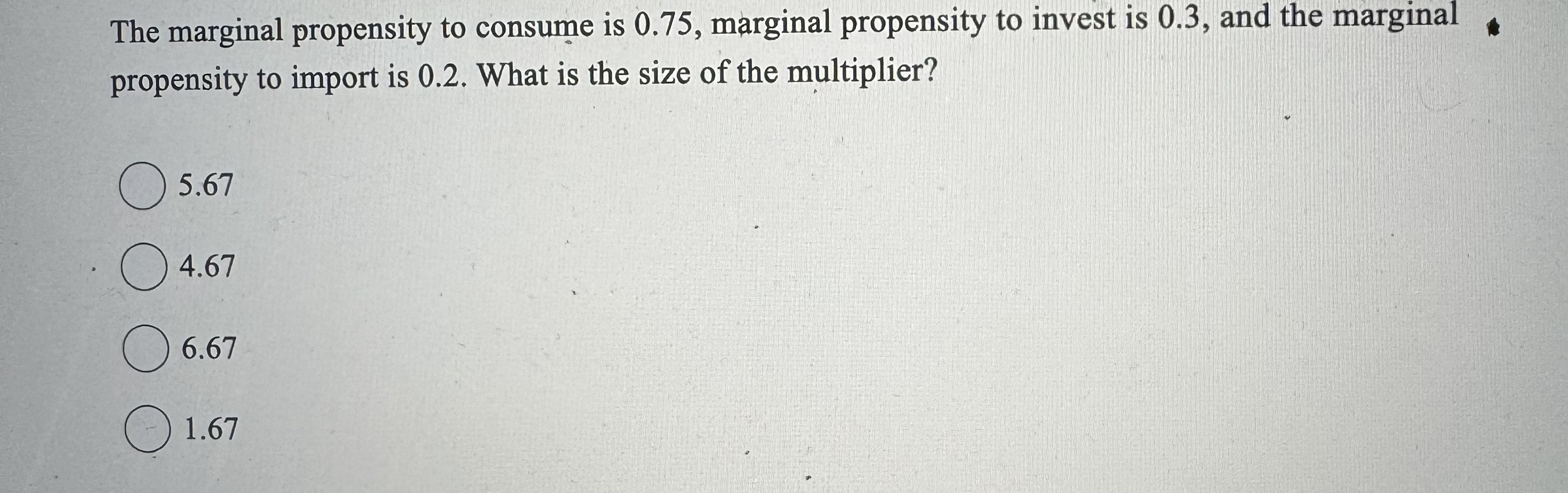 Solved The marginal propensity to consume is 0.75 , | Chegg.com