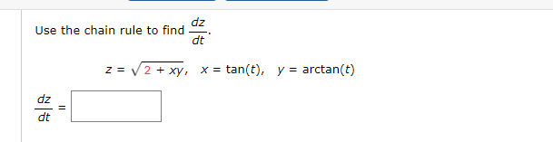 Solved Use the chain rule to find | Chegg.com